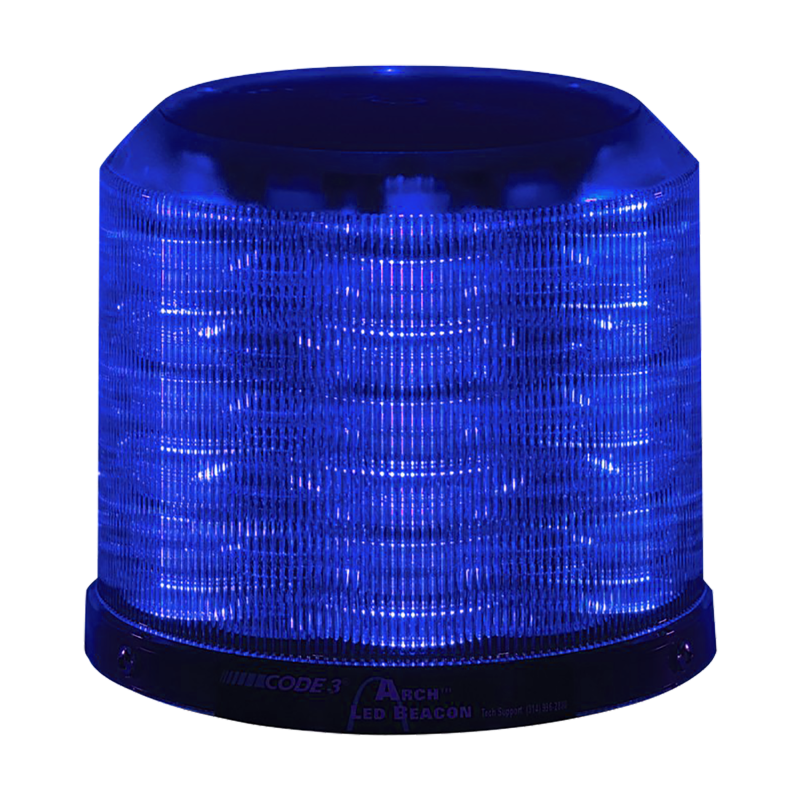 ARCH BEACON CLEAR LENS BLUE LED | Banner Fire Equipment Inc