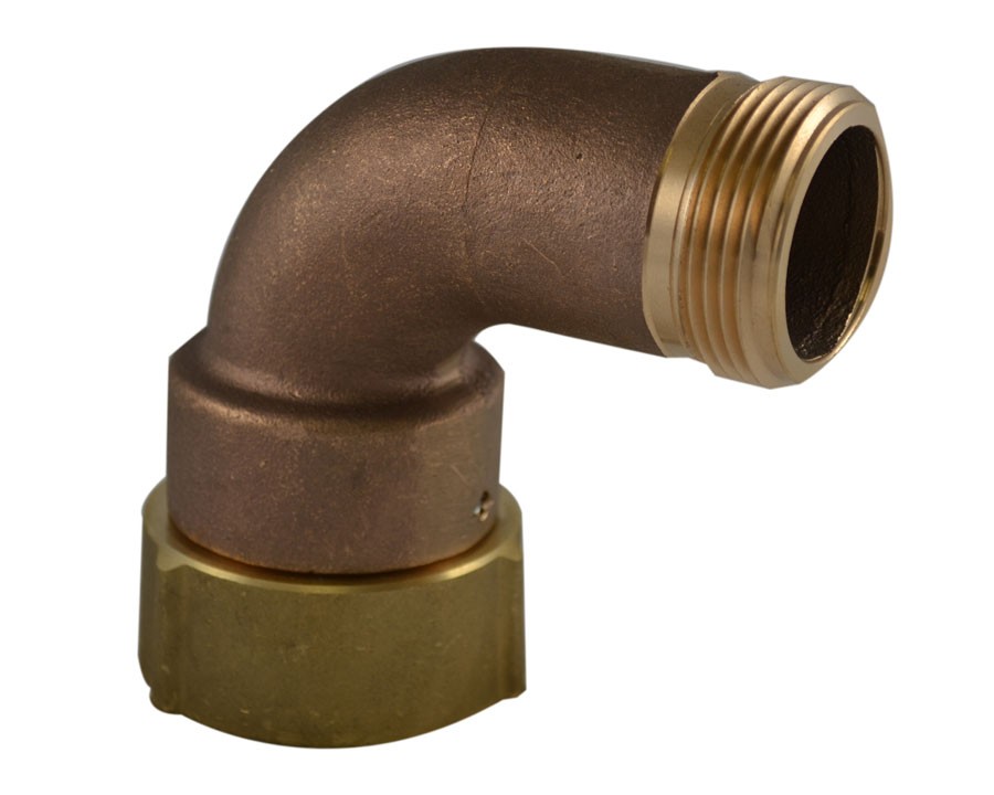 DISCHARGE ELBOW 1.5″ F SW NPT x1.5″NH BRASS | Banner Fire Equipment Inc