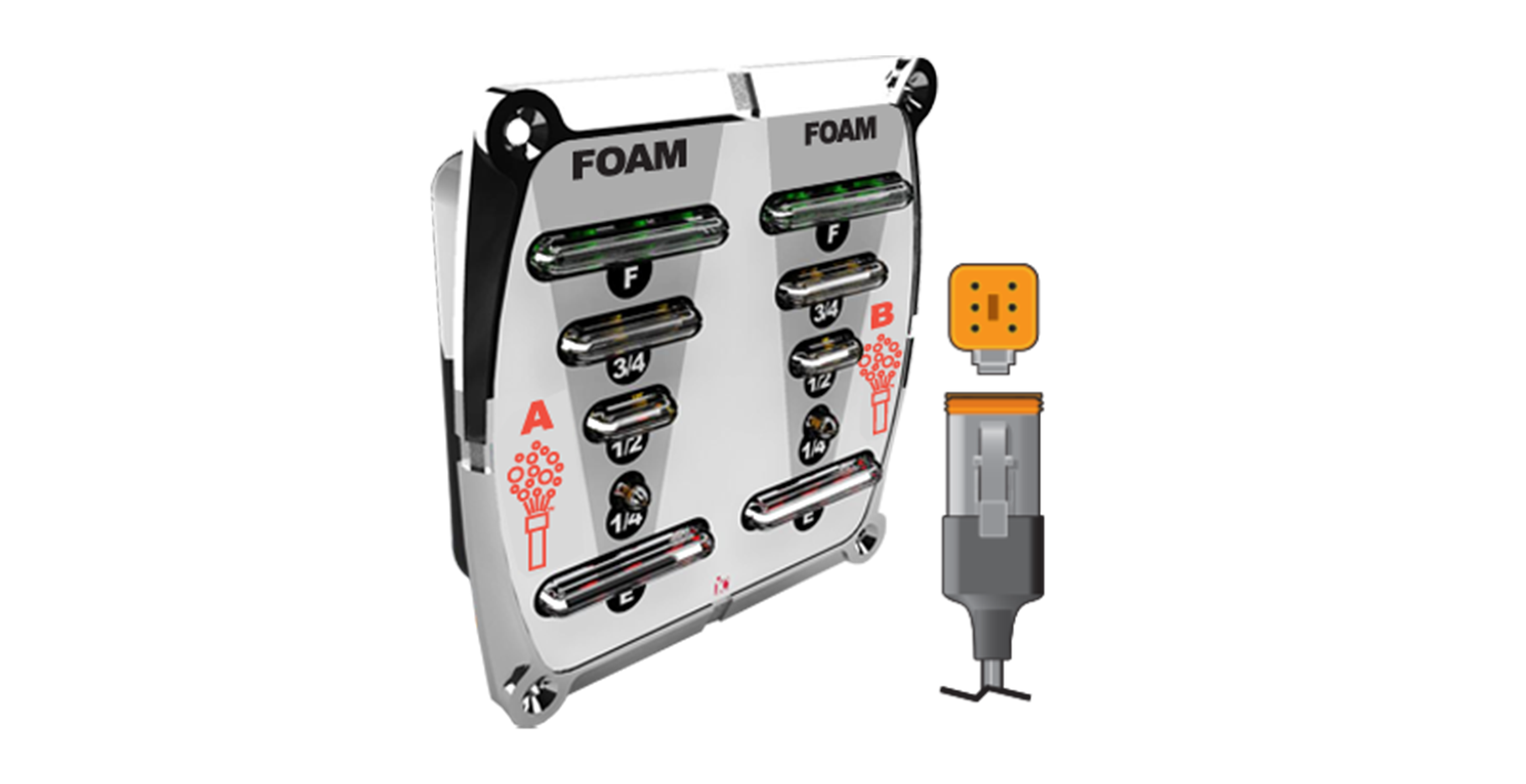 14-LED Dual Master Foam Display with Slave Output | Banner Fire ...