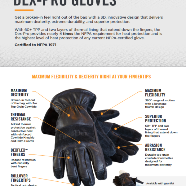 Fire-Dex Dex-Pro NFPA 1971 Structural Firefighting Gloves | Banner Fire Equipment Inc